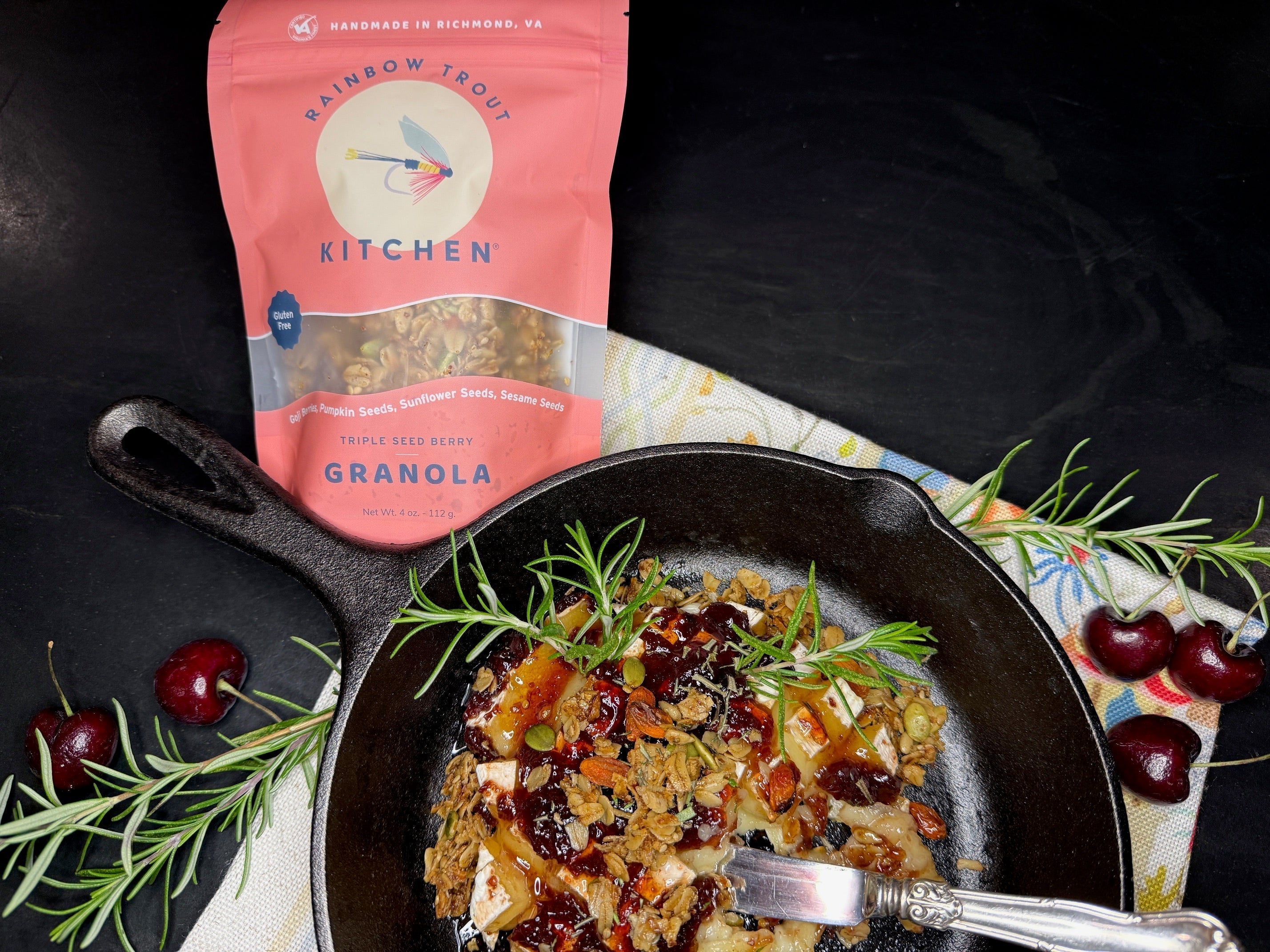 Warm Brie + Granola Appetizer - Easy, Dreamy – Rainbow Trout Kitchen